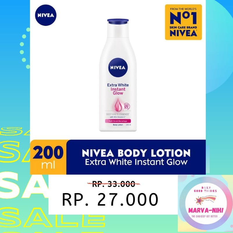 Jual Nivea Extra White Instant Glow Spf15 Lotion 200ml Shopee Indonesia