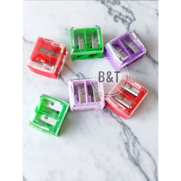 Jual Serutan pensil peraut lipstik dan pensil alis 2 lubang | Shopee ...