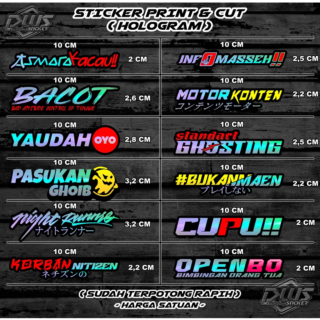 Jual Sticker Print Racing Stiker racing stiker motor sticker motor ...