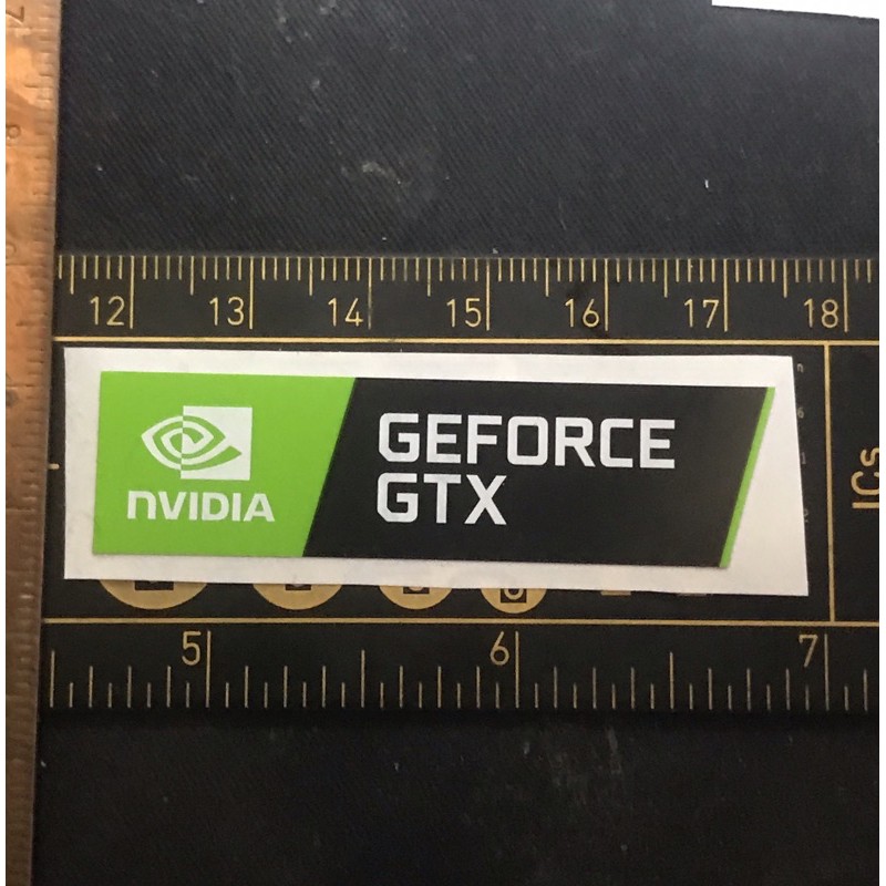 Sticker stiker logo nVidia GeForce GTX 2019 ori ukuran panjang | Shopee ...