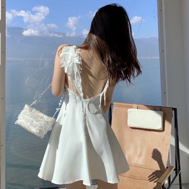 Jual ANGELA DRESS / WHITE ANGEL DRESS WANITA CASUAL PUTIH BIRTHDAY ...