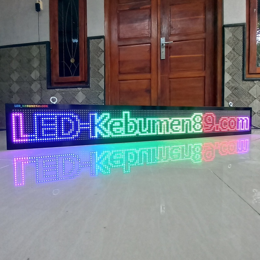 Jual Running text outdoor 160x20cm full colour RGB | Shopee Indonesia