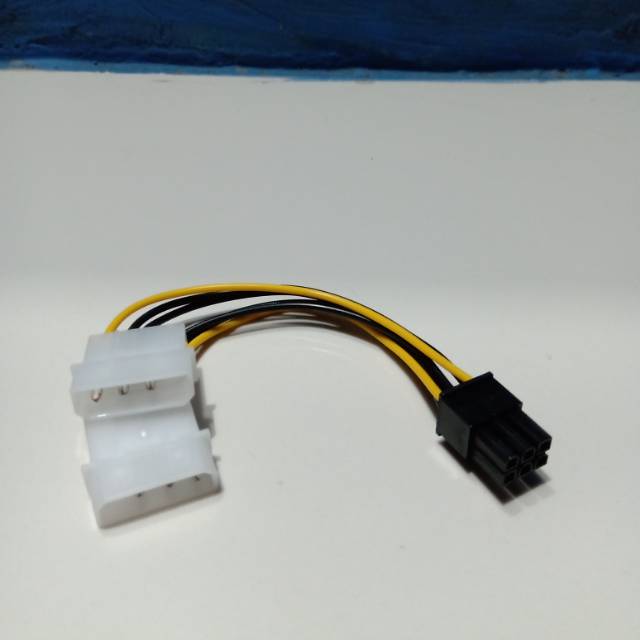 Jual KABEL POWER VGA Dual Molex 4 Pin to 6 Pin | Shopee Indonesia