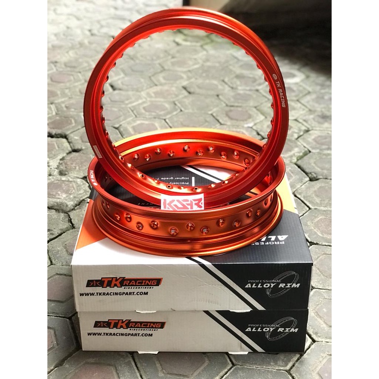 Jual VELG SUPERMOTO TK RACING RING 17 300/350 HOLE 36 - ORANGE | Shopee ...