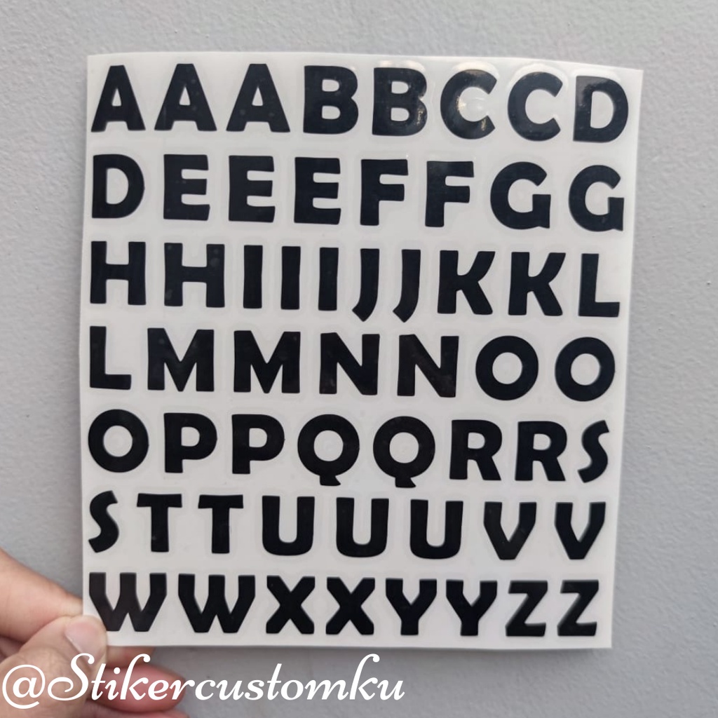 Jual Stiker Cutting Abjad Sticker Abjad Sticker Cutting Balon PVC Mini ...
