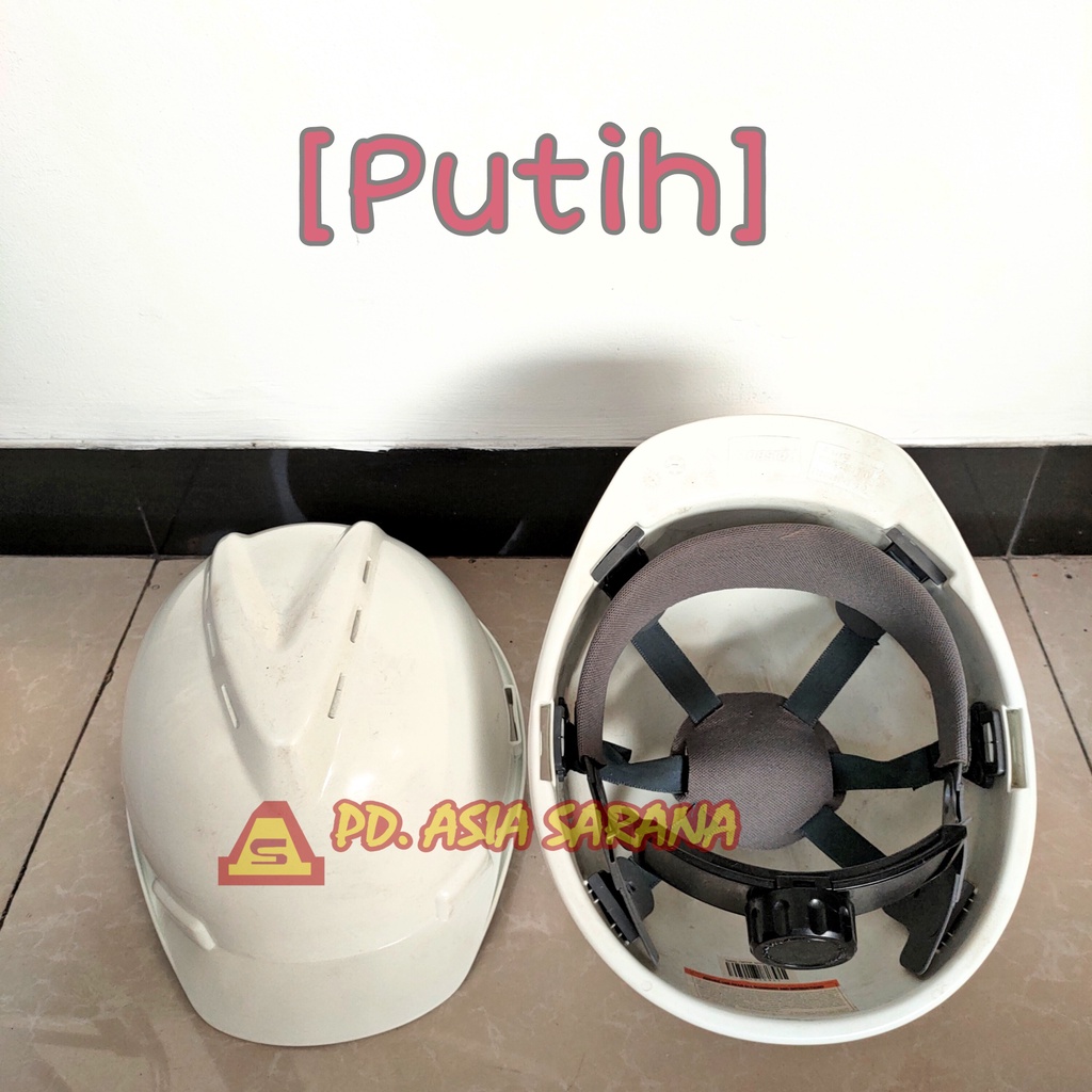 Jual Helm Putih Brim Vented Proyek KRISBOW Fast Track Safety Helmet ...