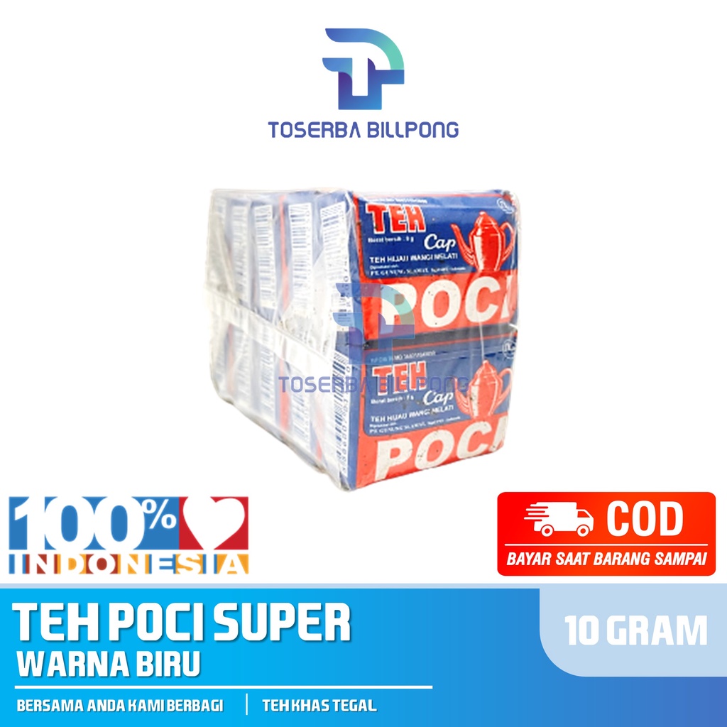 Jual Teh Poci Jasmine Tea Warna Biru Khas Slawi Tegal 10gr Toserba ...