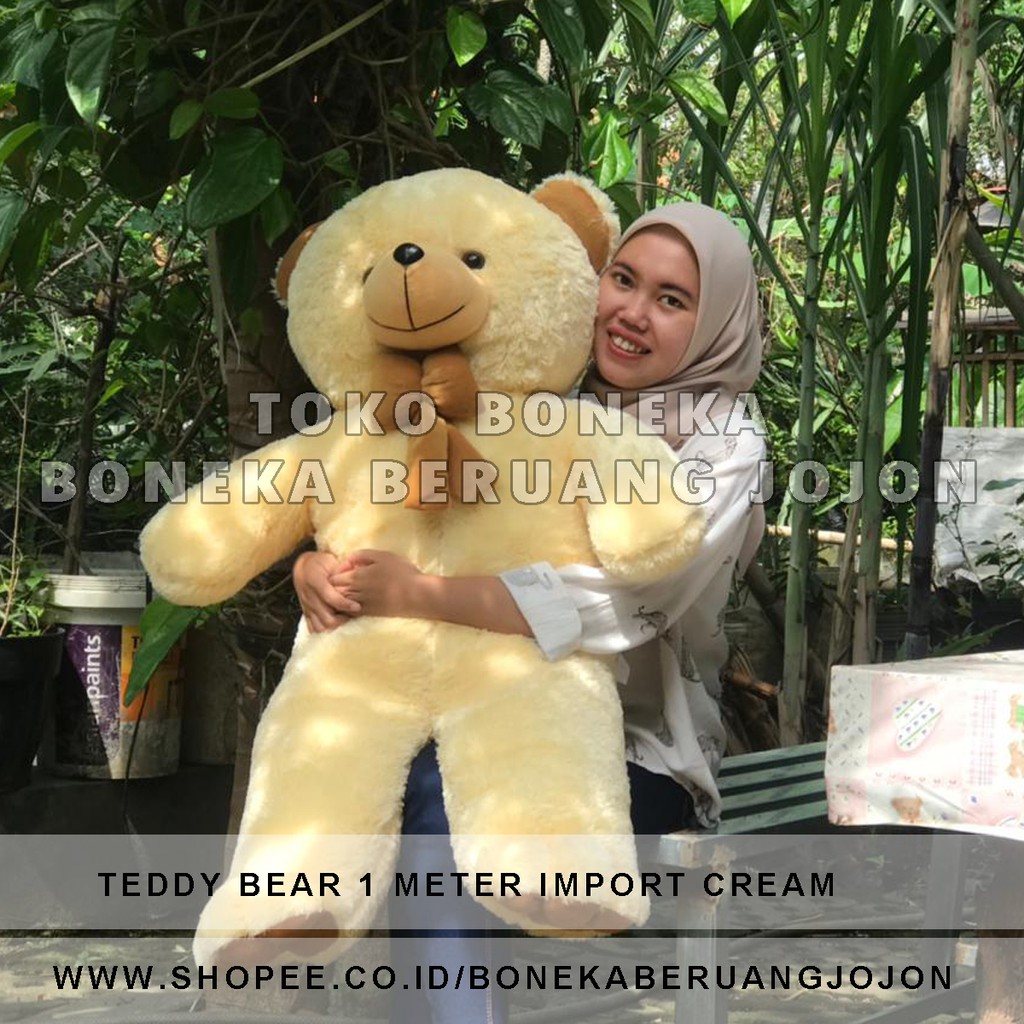 Jual BONEKA TEDDY BEAR JUMBO UKURAN 1 METER TEDDY BEAR MODEL IMPORT ...