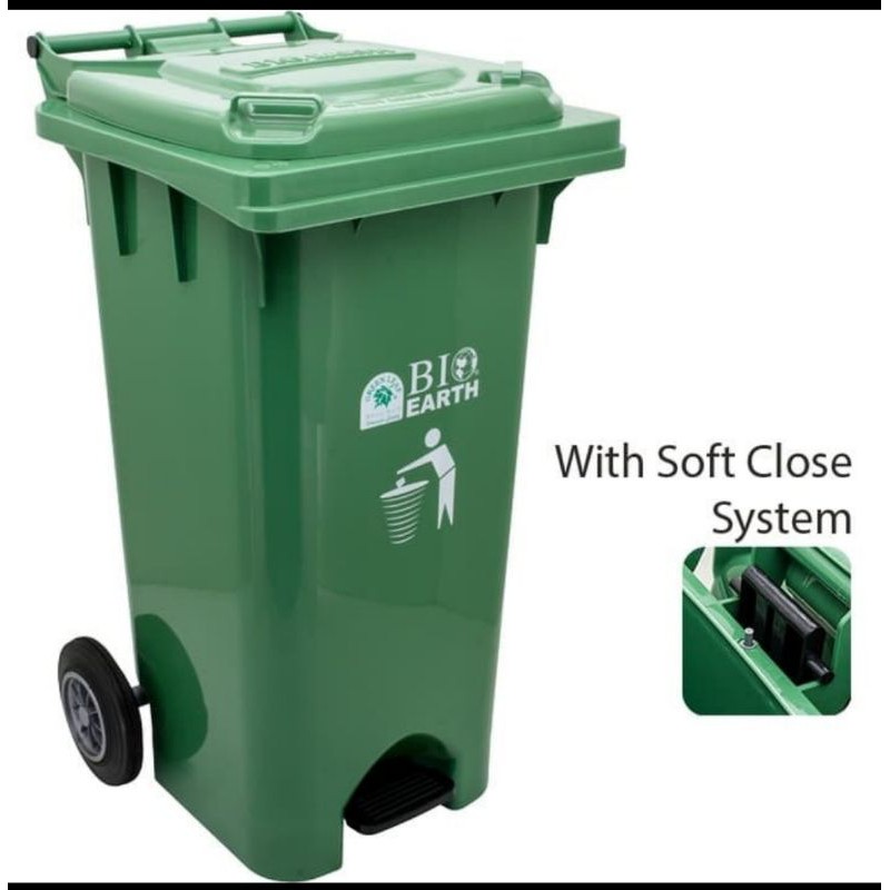 Jual Tempat Sampah Injak 120 Liter Green Leaf 2102 Roda / Kotak Sampah ...
