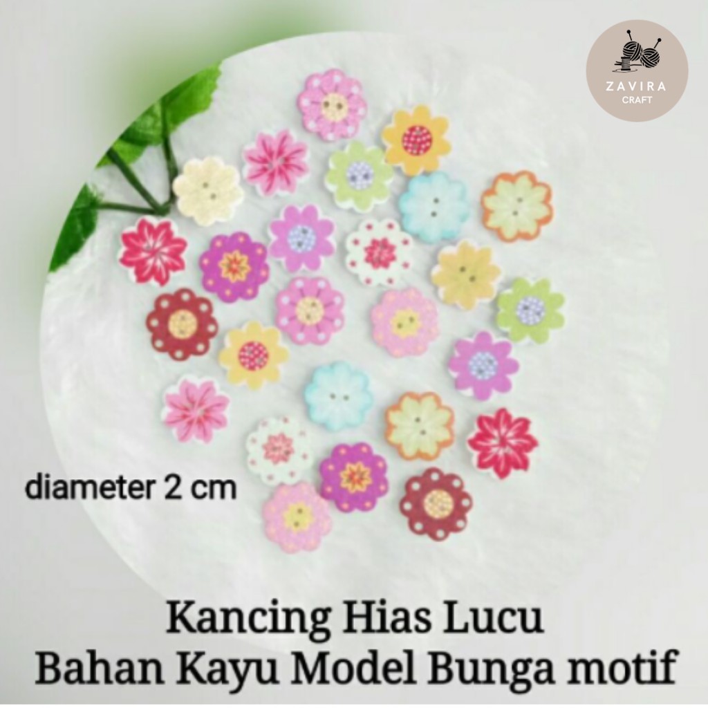 Jual 20 Pcs Kancing Hias, Kancing Konektor Lucu bahan Kayu Putih Model ...