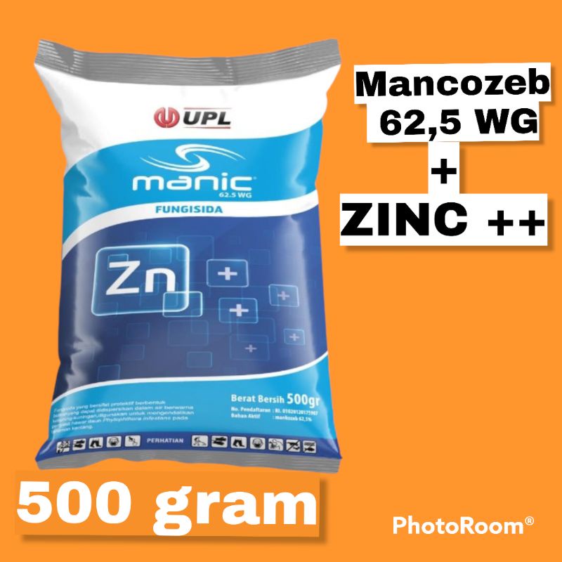 Jual Manic 500 gram fungisida mancozeb plus Zinc ++ antracol dithane ...