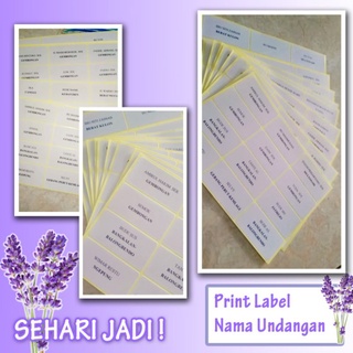 Jual PRINT LABEL NAMA UNDANGAN PRINT NAMA MURAH | Shopee Indonesia