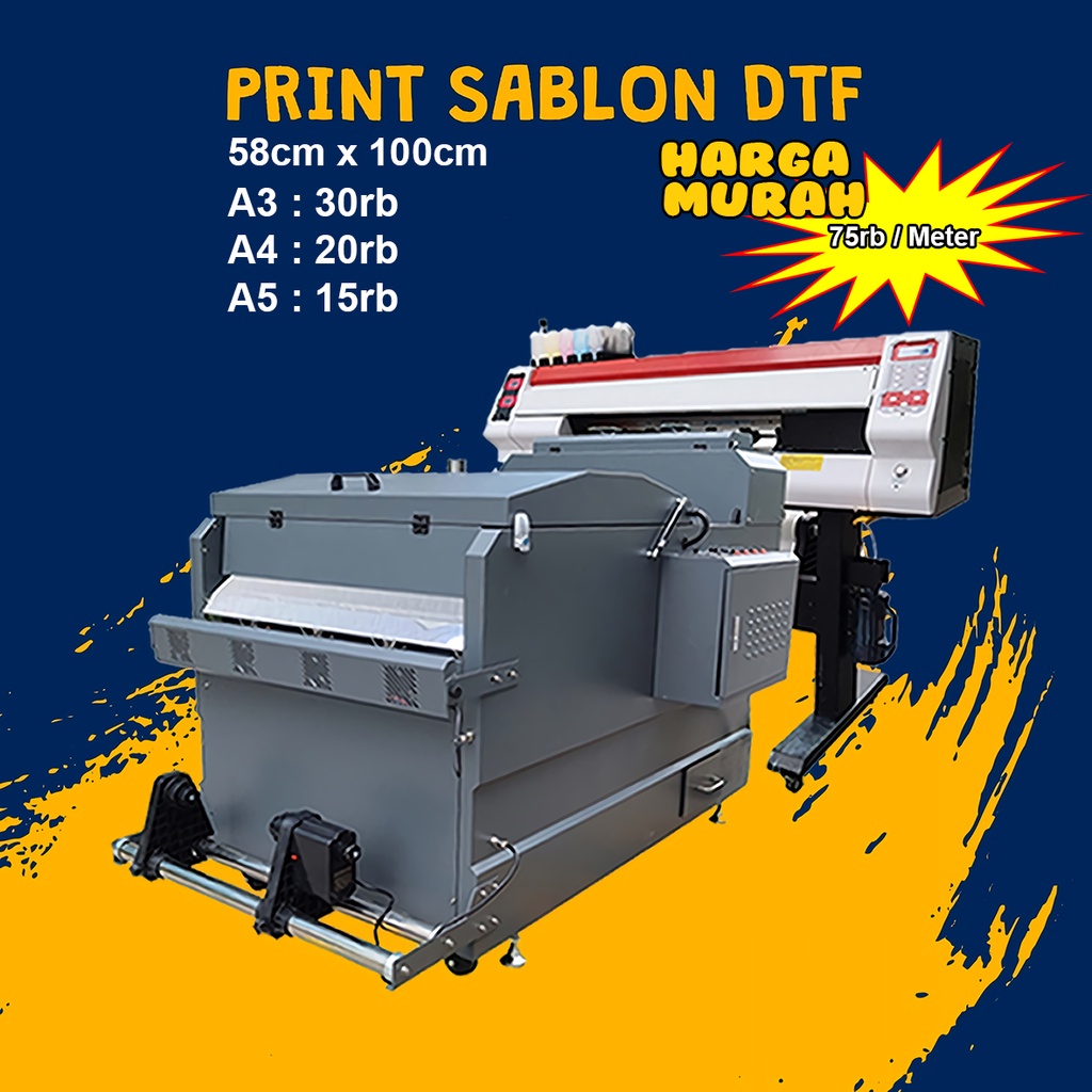 Jual Jasa Print Sablon DTF Terima Beres Tinggal Press - 1m , 1/2m , A3 ...