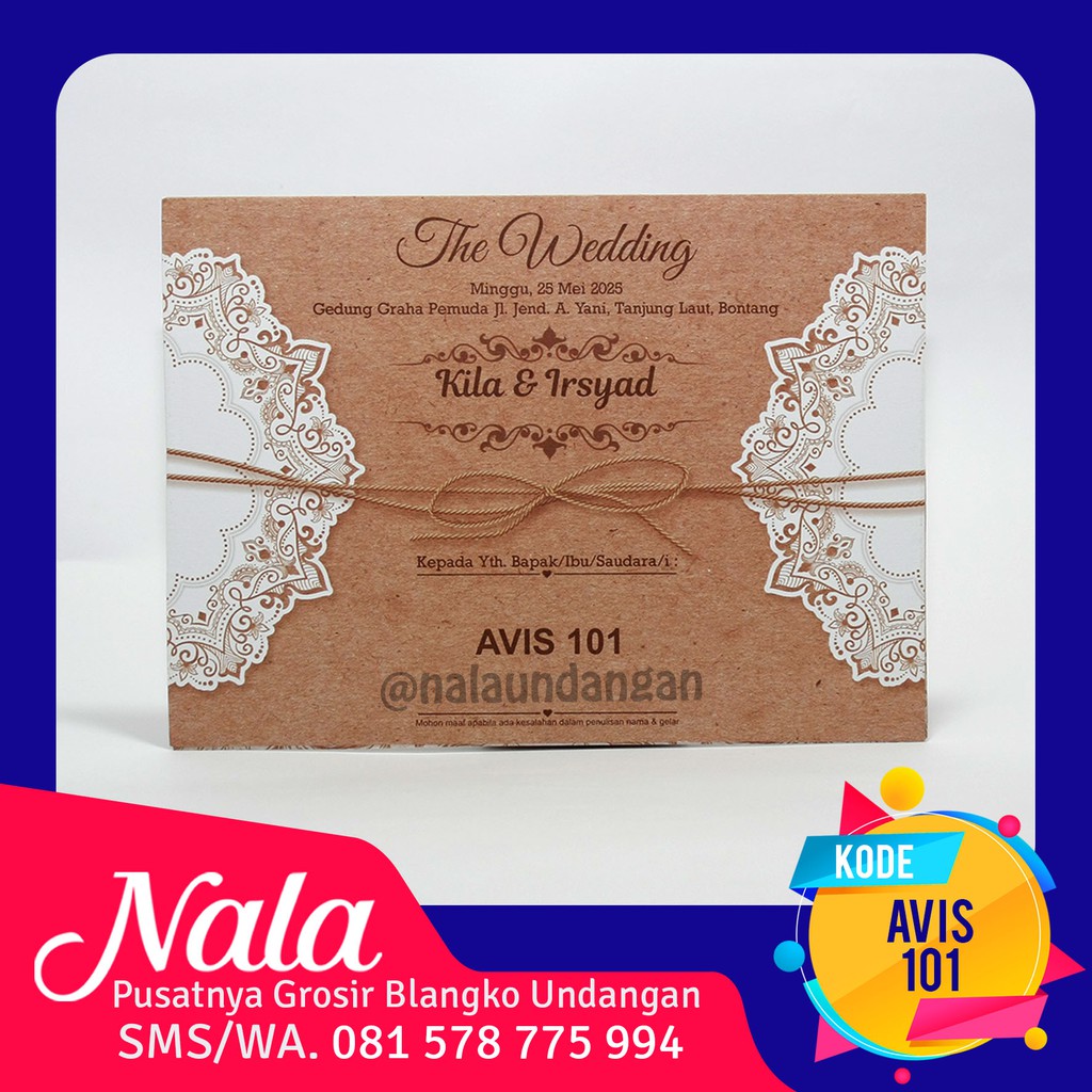 Jual Blangko Undangan Pernikahan Avis 101 Harga Murah | Shopee Indonesia
