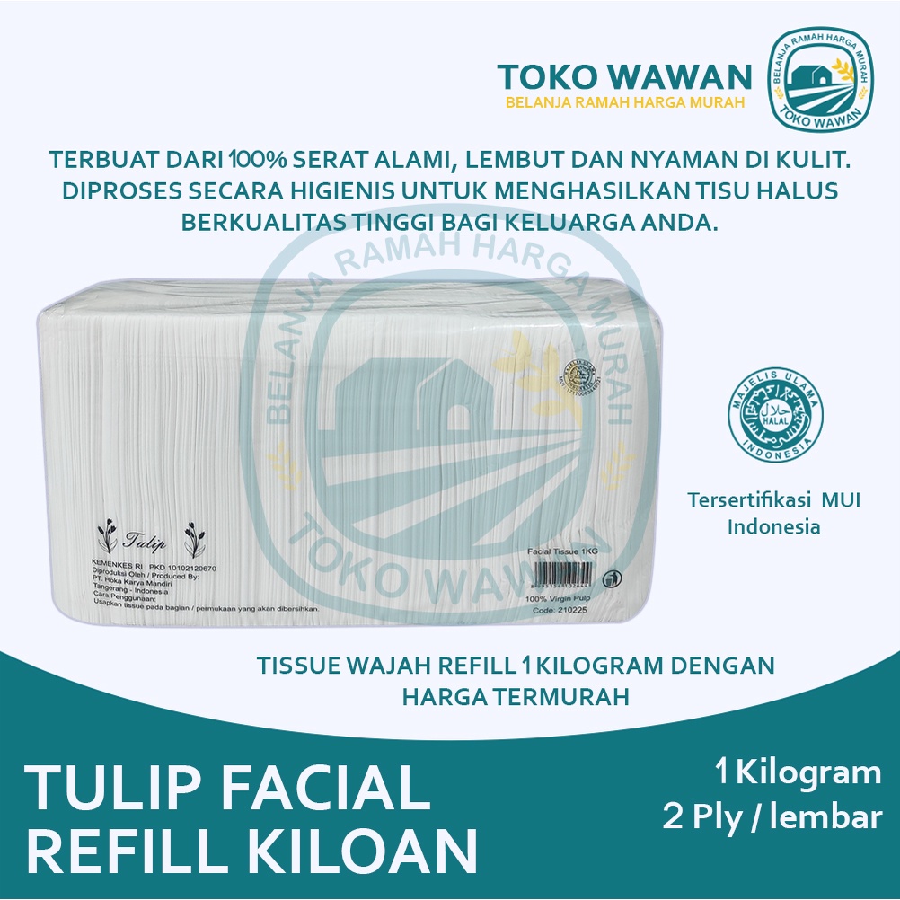 Jual Tissue Kiloan 1 Kg 1000 Gram Tisu Wajah Halus Tissu Refill Lembut ...