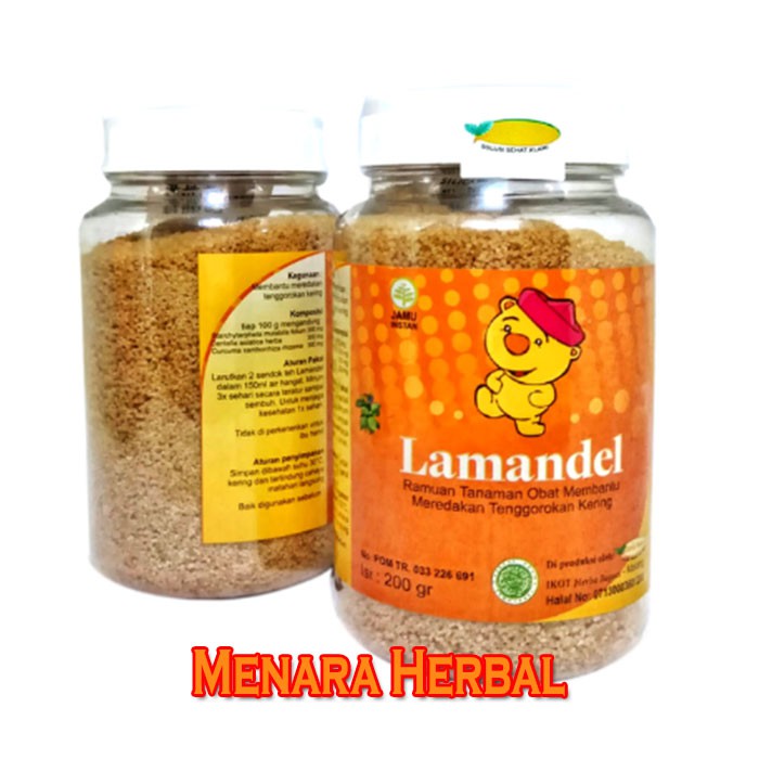 Jual LAMANDEL Kemasan Botol Bubuk Obat Herbal Atasi Amandel | Shopee ...