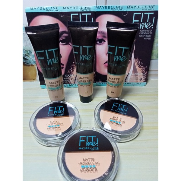 Jual BEDAK MAYBELLINE FIT ME // MATTE + PORELESS || sepaket fit me ...