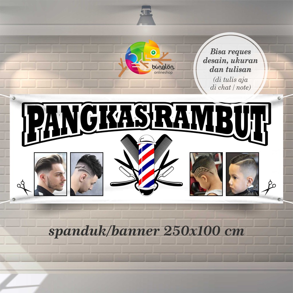 Jual Spanduk, Banner Pangkas Rambut, Barber Shop Putih | Shopee Indonesia