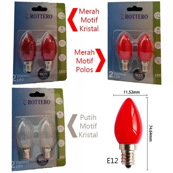 Jual Lampu Lilin Cabe Lombok LED Sembahyang Candle Lamp E12 | Shopee ...