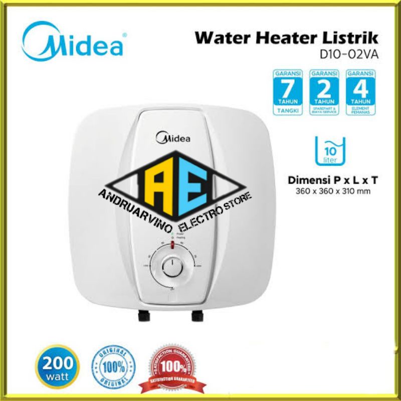 Jual Midea Water Heater D10-02VA 10 Liter - Pemanas Air Midea D1002VA 200W | Shopee Indonesia