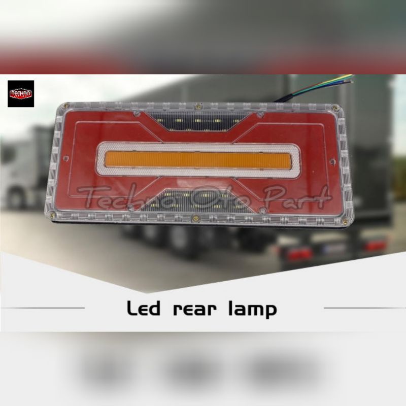 Jual Lampu Led Stop lamp Bak Truk 12v - 24v 33cm Universal 1set 2pcs ...