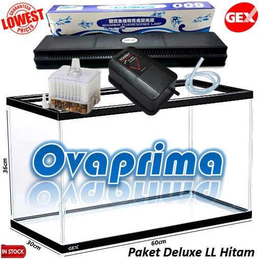 Jual Paket Deluxe Aquarium GEX LL Hitam | Shopee Indonesia