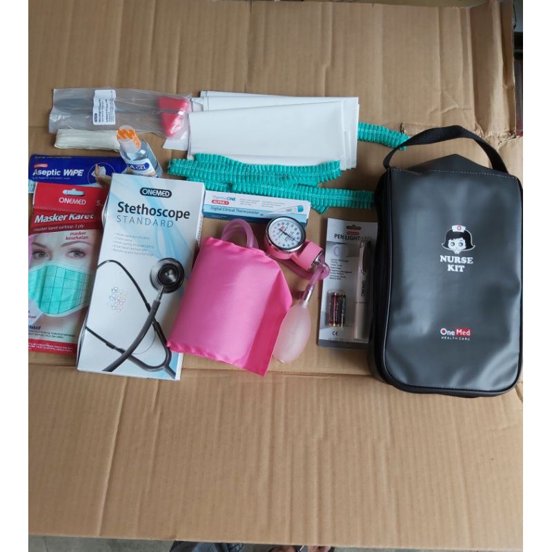 Jual nursing kit nurse kit onemed peralatan perawat tensi stetoscope ...