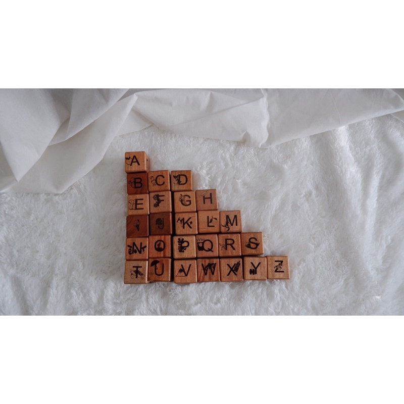 Jual Qlambu Alphabet Blocks - Alfabet Block / Balok Alfabet | Shopee ...