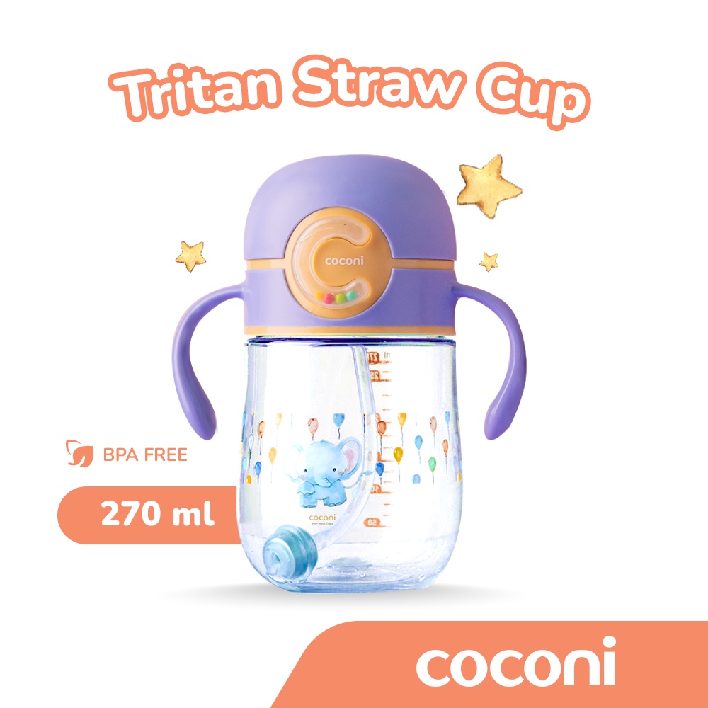 Jual Coconi Tritan Bottle 270ml | Botol minum bayi anak dengan pemberat 360 | Baby drinking ...