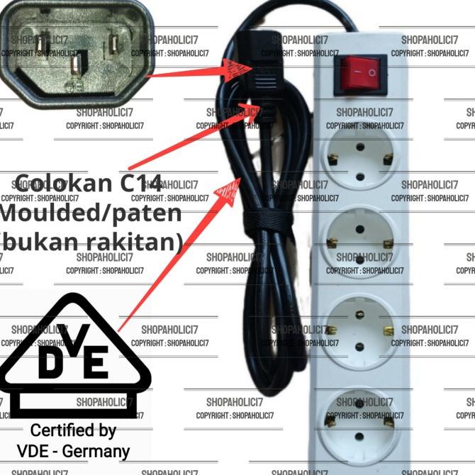 Jual Stop Kontak UPS Colokan jack C14 male ke EU Plug standar Indonesia ...