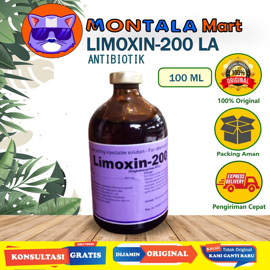 Jual LIMOXIN-200 LA ANTIBIOTIK TERNAK LONG ACTING 100 ML | Shopee Indonesia