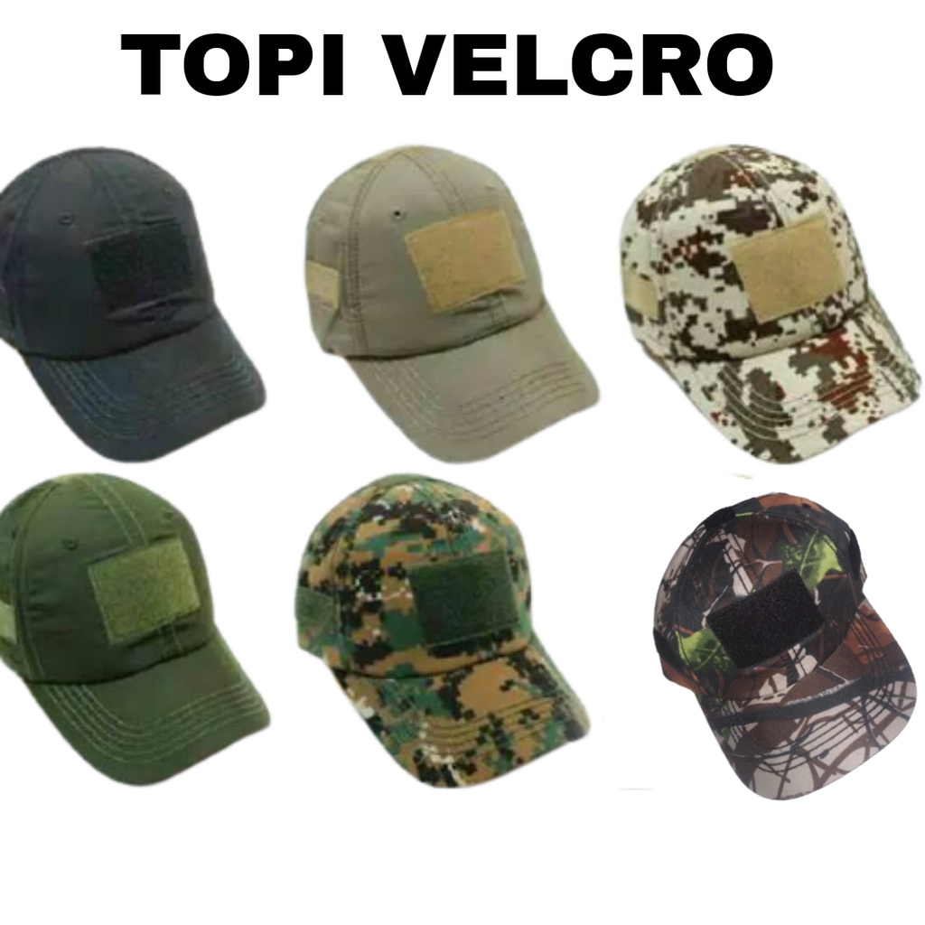Jual TOPI TACTICAL VELCRO ARMY / PDL TNI POL PP POLISI TURN BACK CRIME ...
