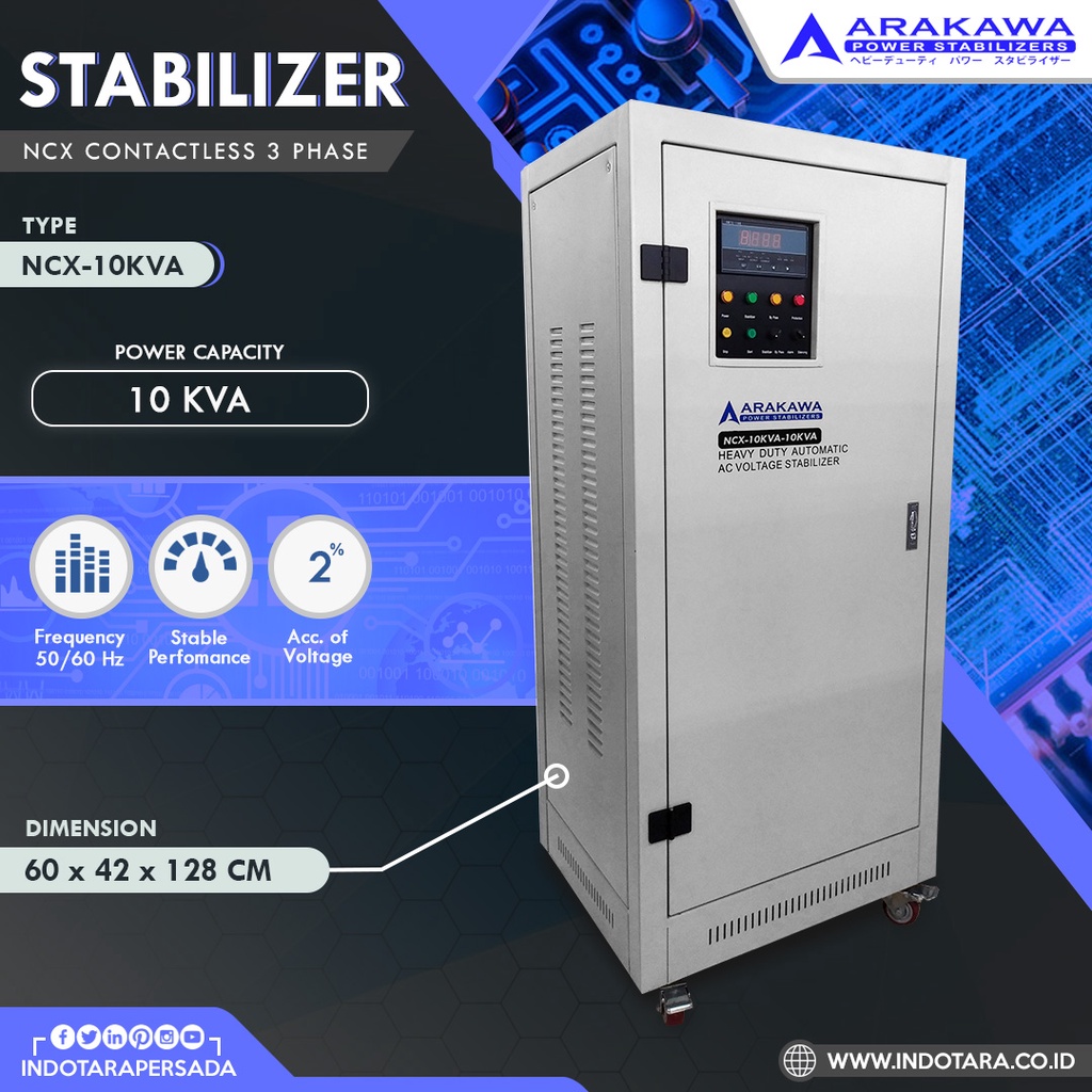 Jual STABILIZER ARAKAWA NCX 3 PHASE NCX10KVA | Shopee Indonesia