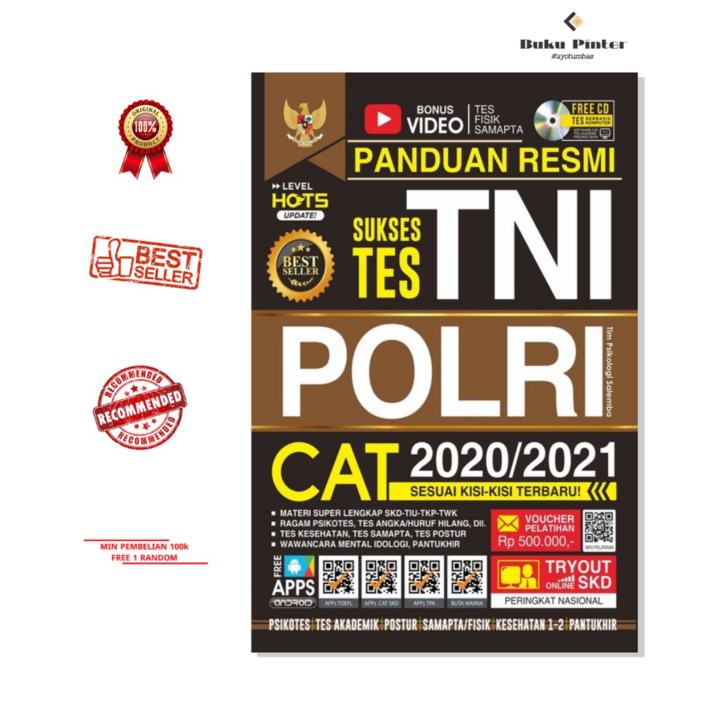 Jual Buku Tes Tni Polri Panduan Resmi Sukses Tes Tni Polri Cat 2020