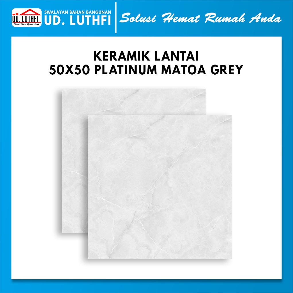 Jual Keramik Lantai 50x50 KIA Matoa Grey A | Shopee Indonesia