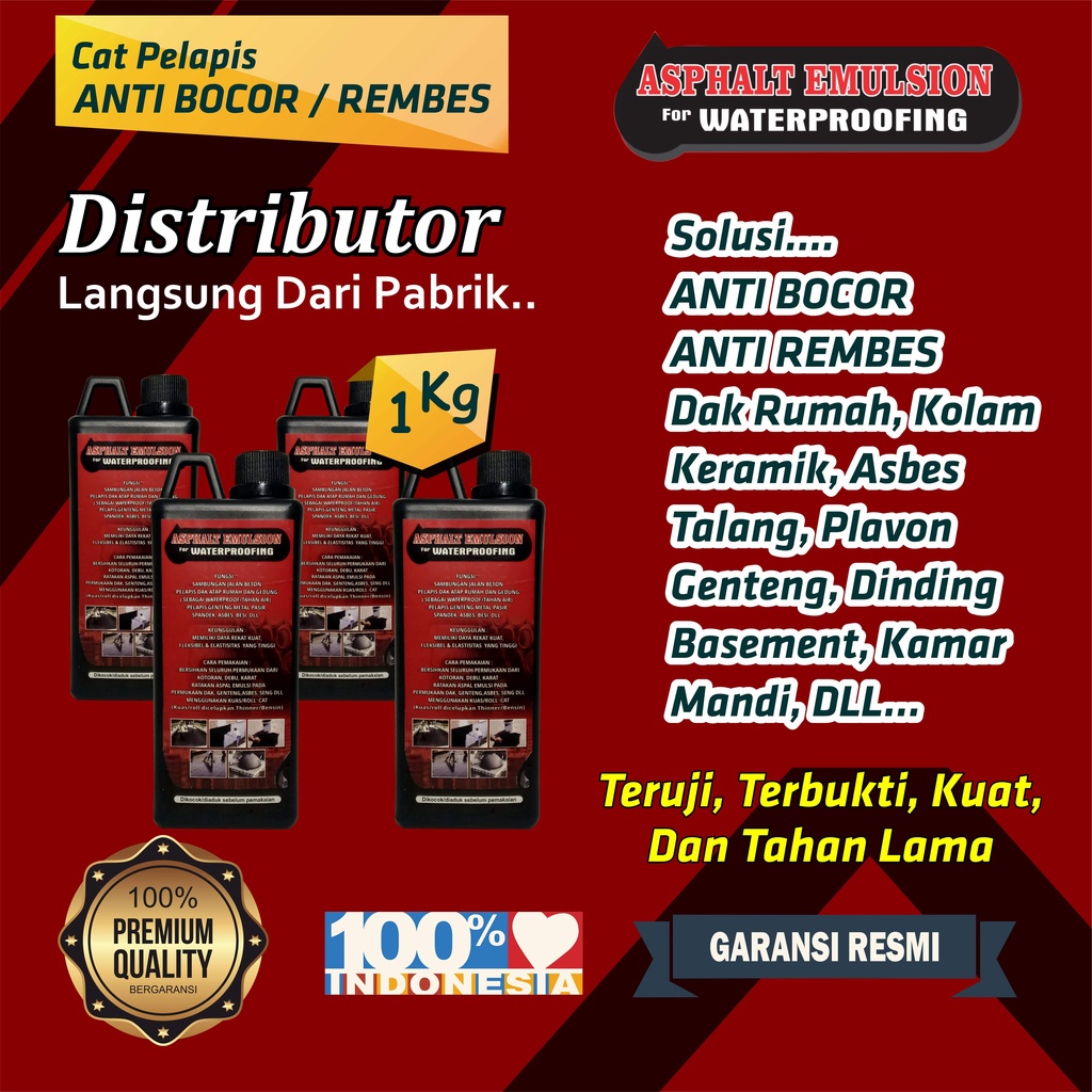 Jual Aspal Cair Anti Bocor Asphalt Emulsion for Waterproofing - 1 Kg ...