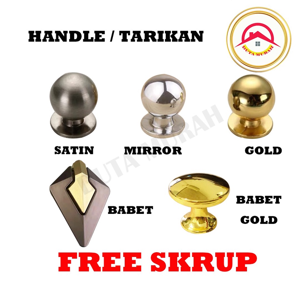 Jual Knob Knop Tarikan Pegangan Handle Laci Pintu Lemari / Tarikan ... Jual Knob Knop Tarikan Pegangan Handle Laci Pintu Lemari / Tarikan ...