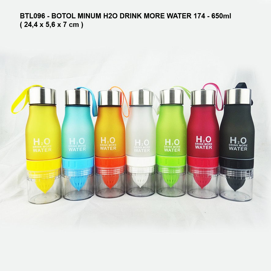 Jual Botol Minum Infused Water H2O Drink More Water - 650 ml Indonesia ...