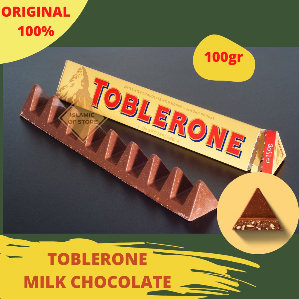 Jual Toblerone Milk Chocolate / coklat Toblerone Milk 100 gram COKLAT ...