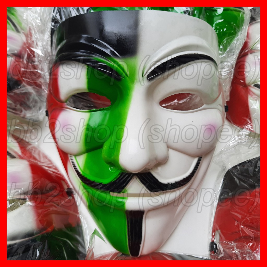 Jual Topeng Anonymous Mask V Vendetta Guy Fawkes Hacker Peretas Warna ...