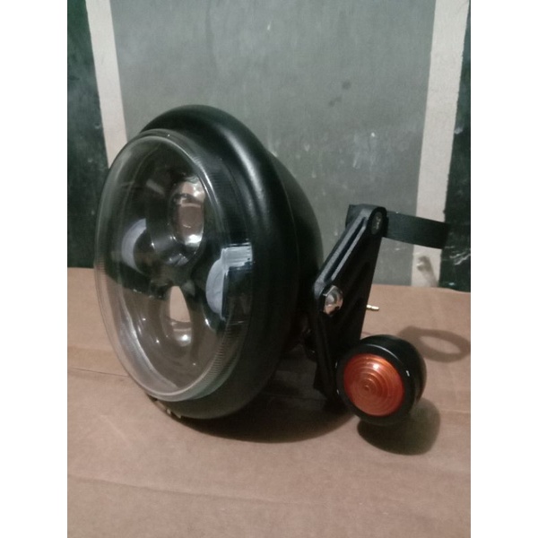 Jual lampu depan daymaker 4 led 5,75 inch set breket pangkon lampu ...