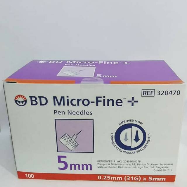 Jual Pen Needles Needle BD jarum Insulin Micro mikro Fine 5 mm | Shopee ...