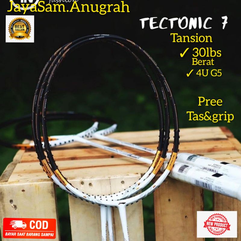 Jual RAKET LINING TECTONIC 7 SENAR SUDAH TERPASANG TARIKAN 30LBS ...