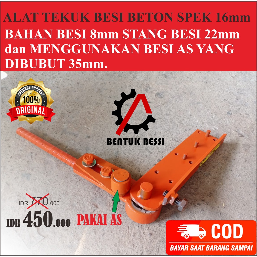 Jual [ TERLARIS ] Alat Tekuk Besi Beton penekuk besi beton plat strip ...