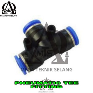 Jual Fitting Pneumatic 12 MM T PUT Sambungan Selang Angin Tubing PT 12 ...