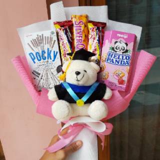 Jual Bucket snack boneka/ buket snack boneka/ bucket snack wisuda ...