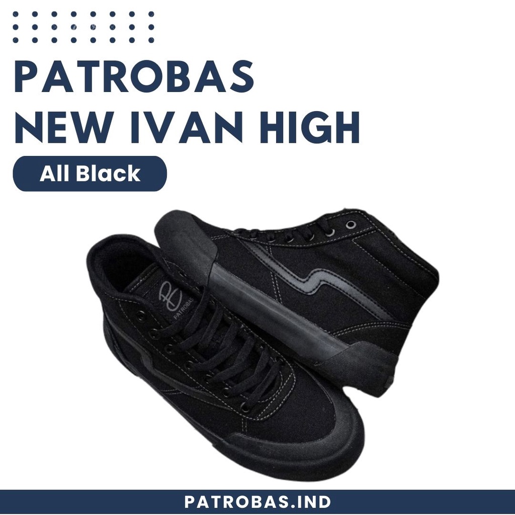 Jual Patrobas New Ivan High All Black Original Sepatu Patrobas Petrobas ...