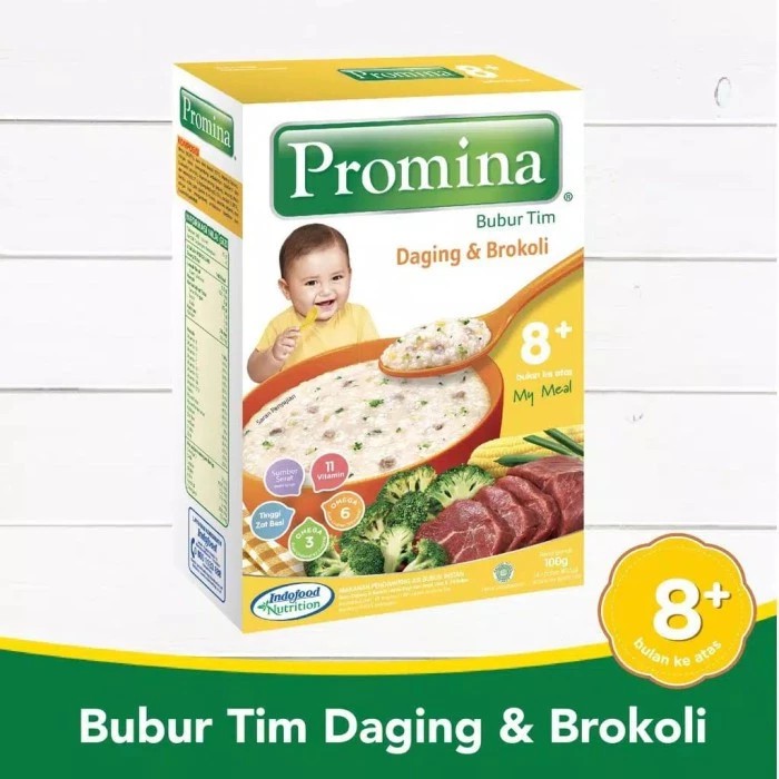 Jual PROMINA BUBUR TIM 8+ Bulan DAGING&BROKOLI 100g | Shopee Indonesia
