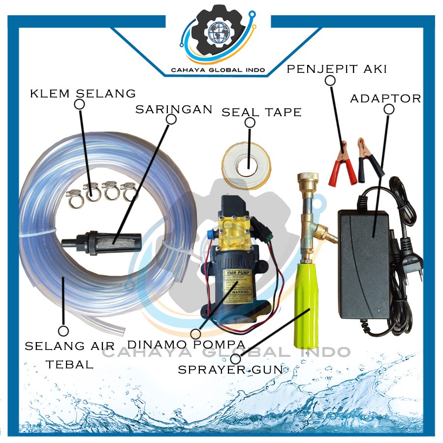 Alat Steam Pompa DC set mesin cuci AC motor mobil steam power sprayer ...
