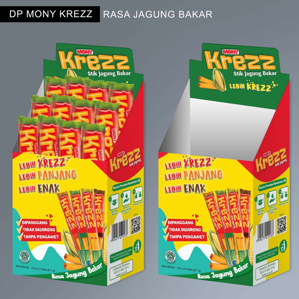 Jual Mony Krezz Rasa Jagung Bakar 1 Box isi 12 Pcs | Shopee Indonesia